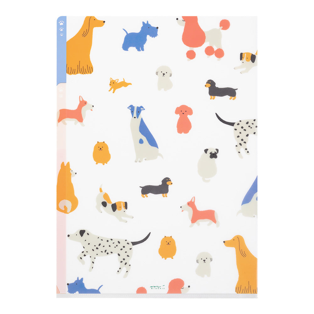 Midori 3 Pockets Clear A4 Folder - Dog – AARCAAI