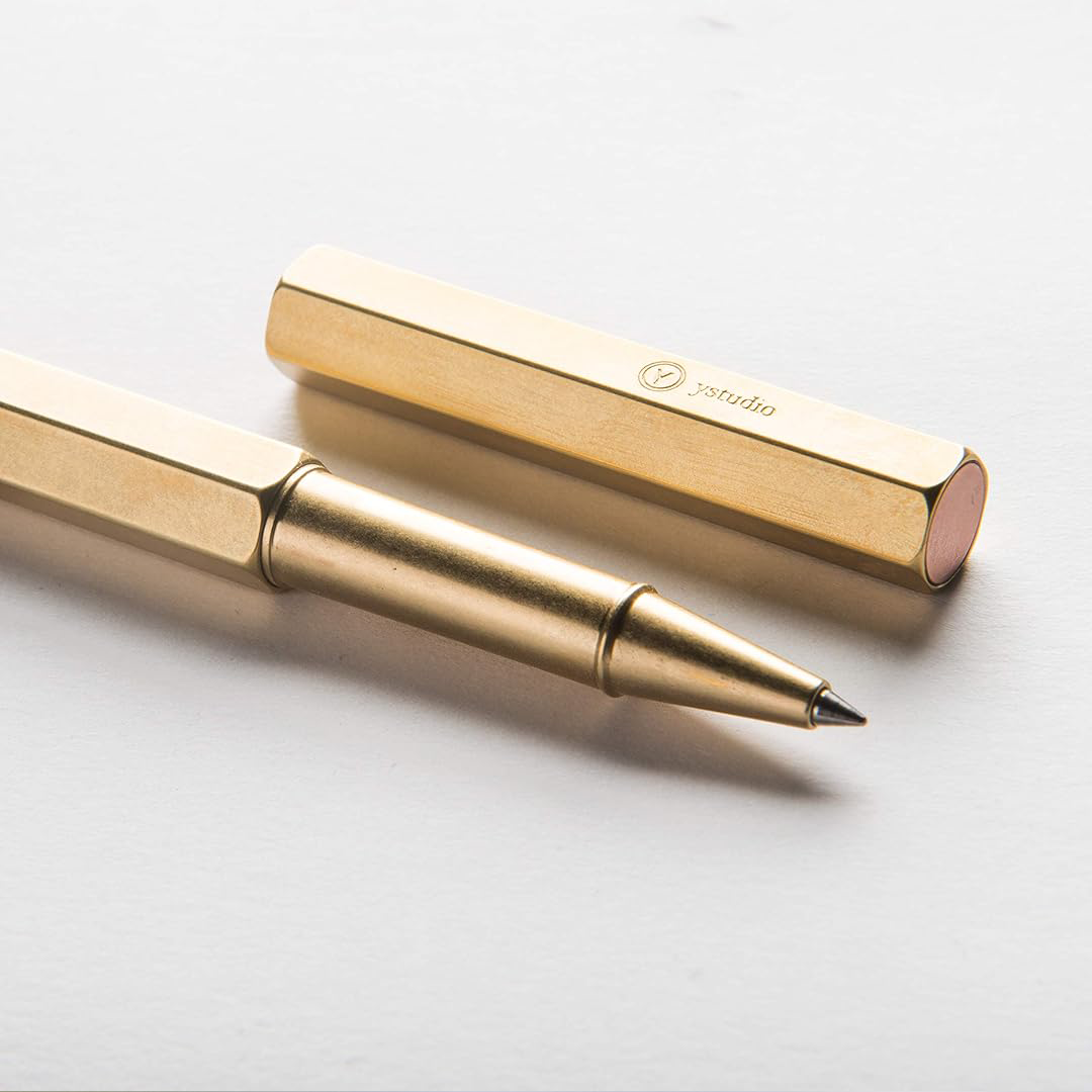 Ystudio Classic Revolve Rollerball Pen – Brass Gold | Penpencilink – AARCAAI